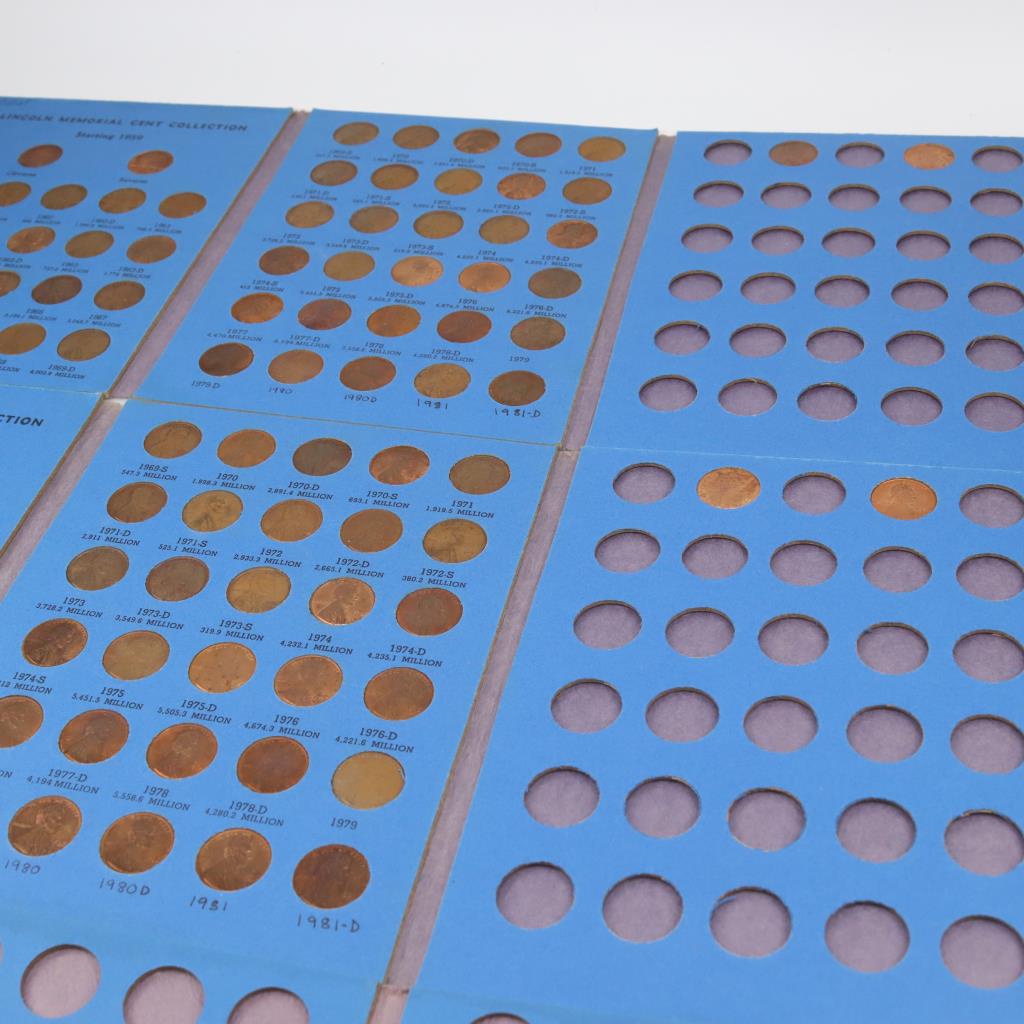 Lincoln & Lincoln Memorial Cents Collection Booklets, 120+ Pennies ...