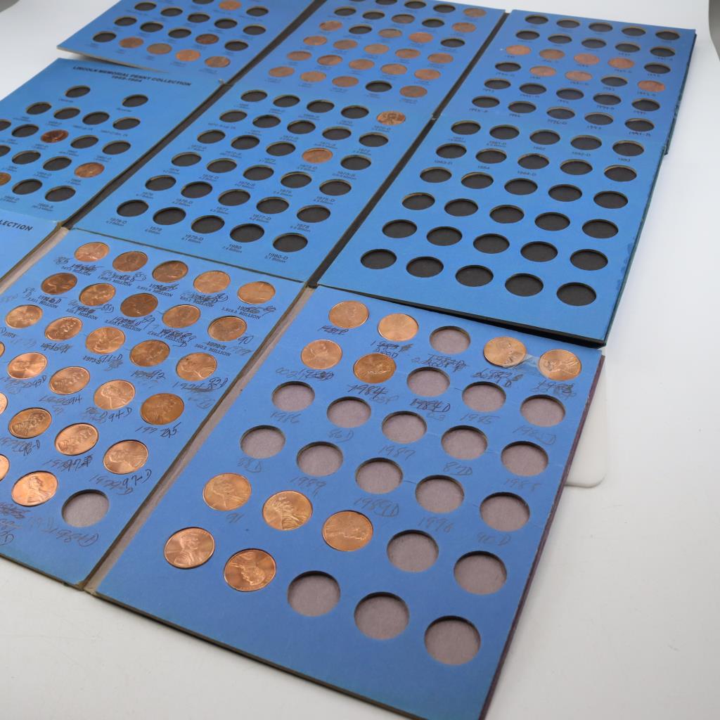 Lincoln Memorial Cent Collection Booklets, 90+ Pennies | Property Room