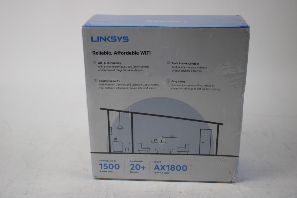 Linksys Dual Band Wifi 6 Router Property Room