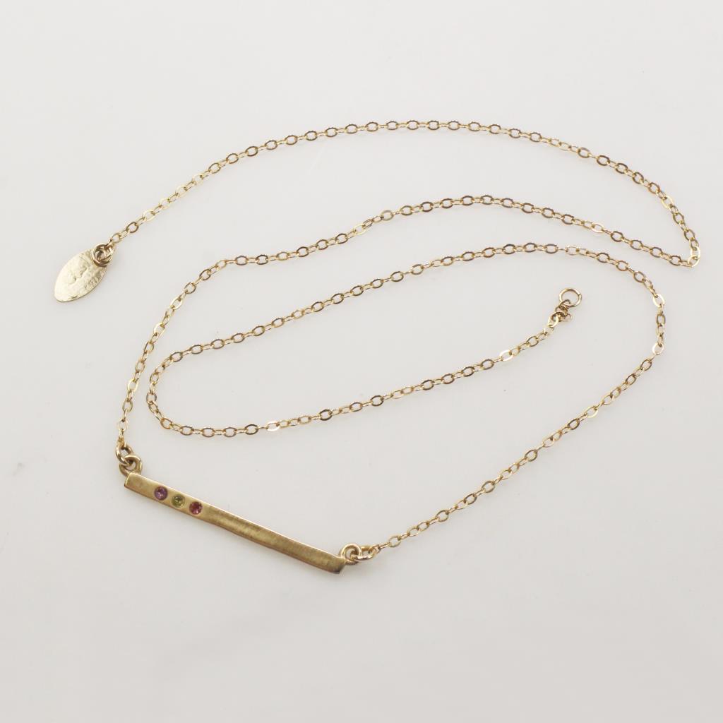 Lisa Leonard 10k Gold Cross Bar Birthstone Necklace | Property Room