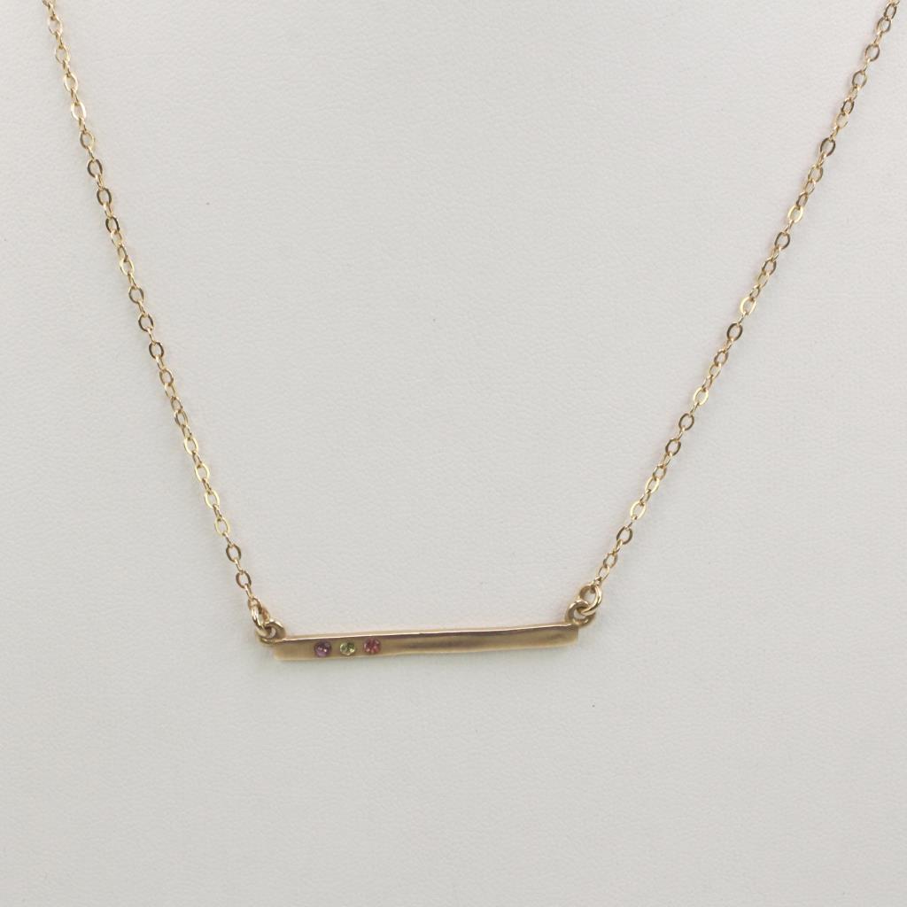 Lisa Leonard 10k Gold Cross Bar Birthstone Necklace | Property Room