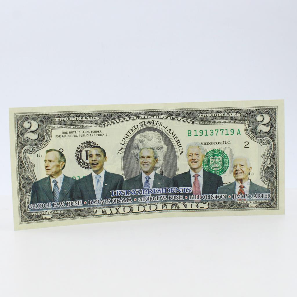 Living Presidents $2 Colorized Bank Note | Property Room