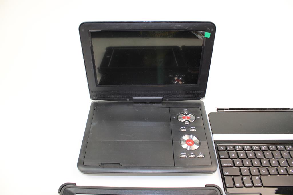 Logitech Bluetooth Keyboard, Supersonic Portable Dvd Player, & Assorted ...