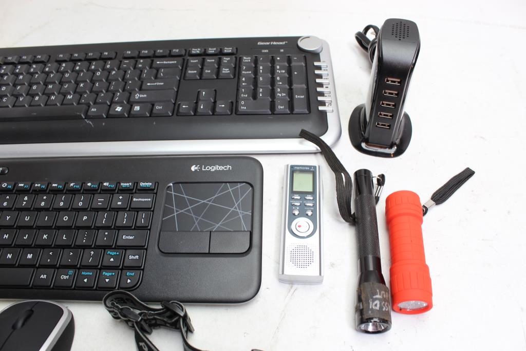 Logitech Keyboard, Mycharge Powerbank+ More 10+ Pieces | Property Room