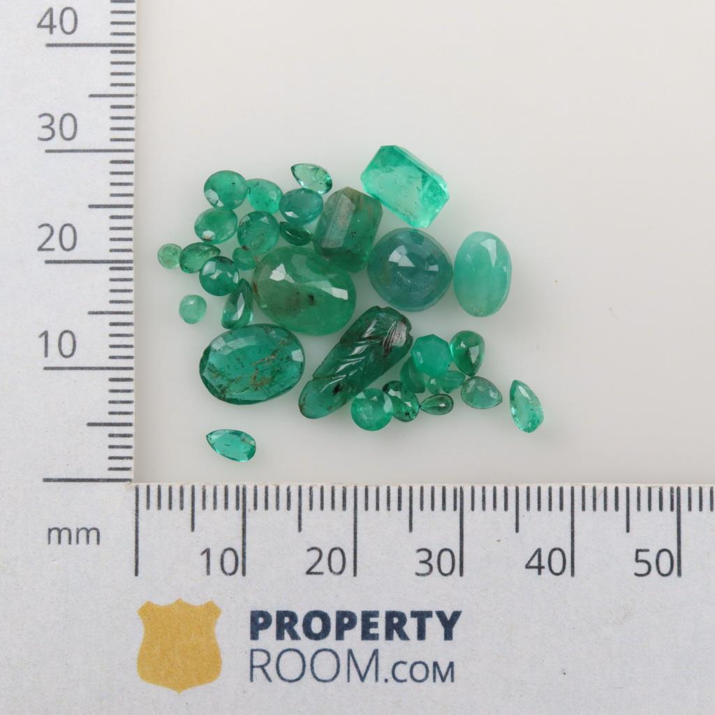 Loose Synthetic Emeralds, 20+ Pieces | Property Room