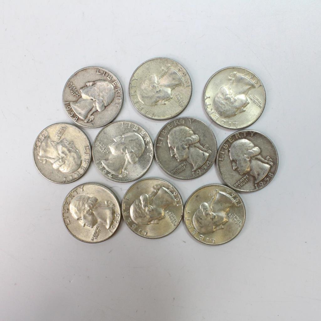 Lot Of 10 Silver Quarters | Property Room