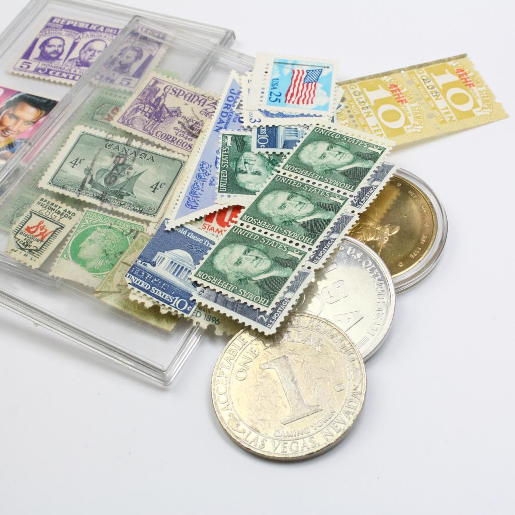 Lot Of 15+ U.S. Stamps And Tokens | Property Room