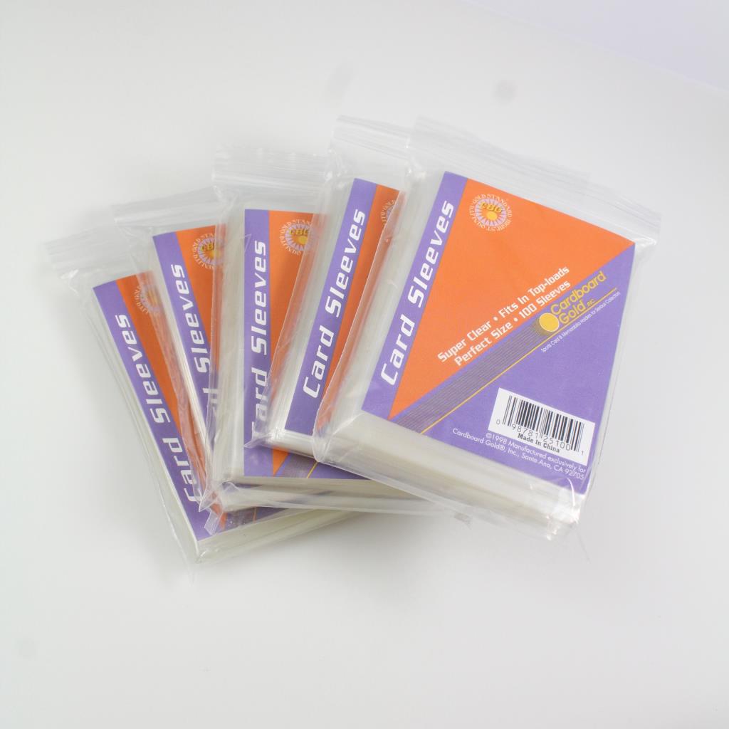 Lot Of 500 Cardboard Gold Trading Card Polypropylene Sleeves | Property ...