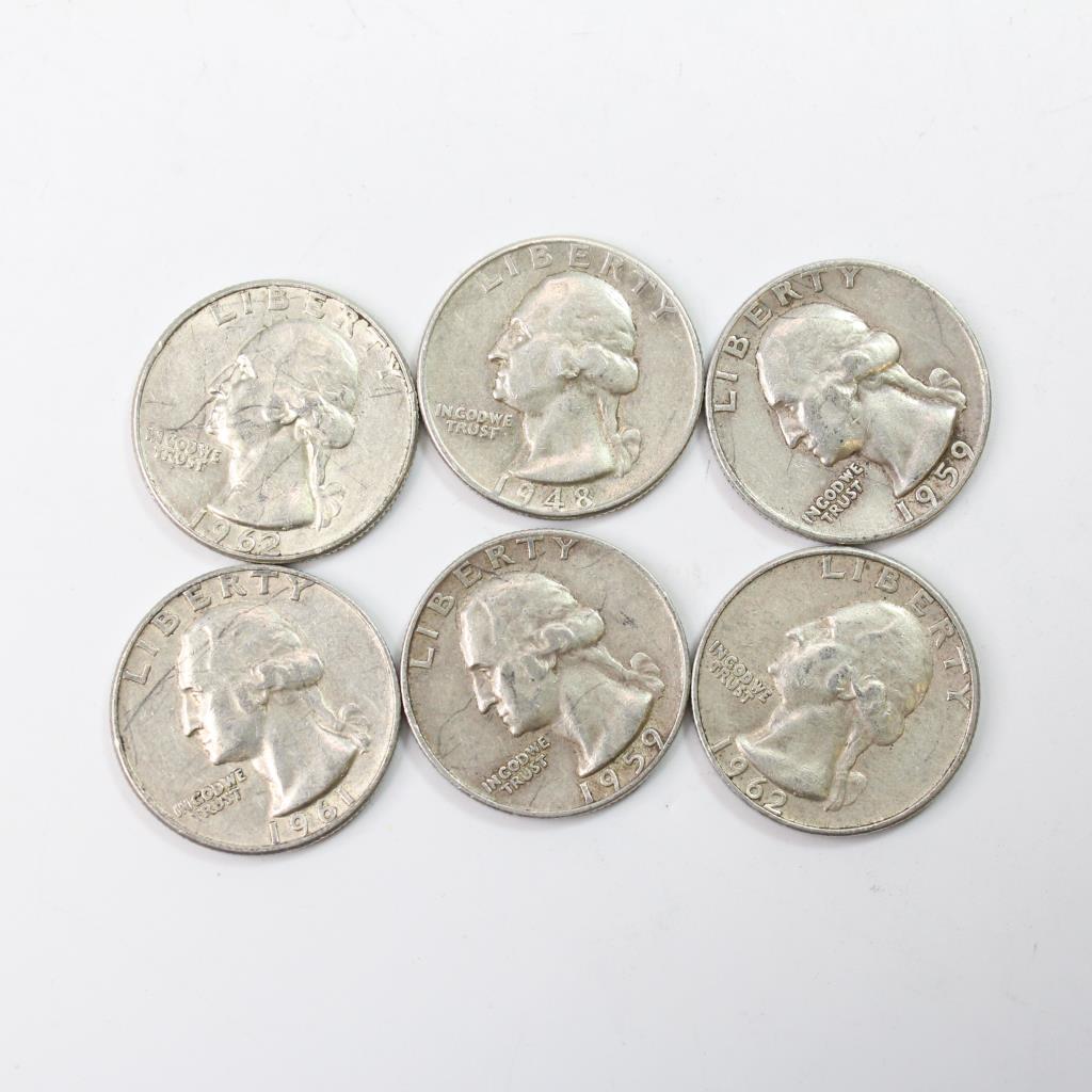 Lot Of 6 Silver Quarters | Property Room