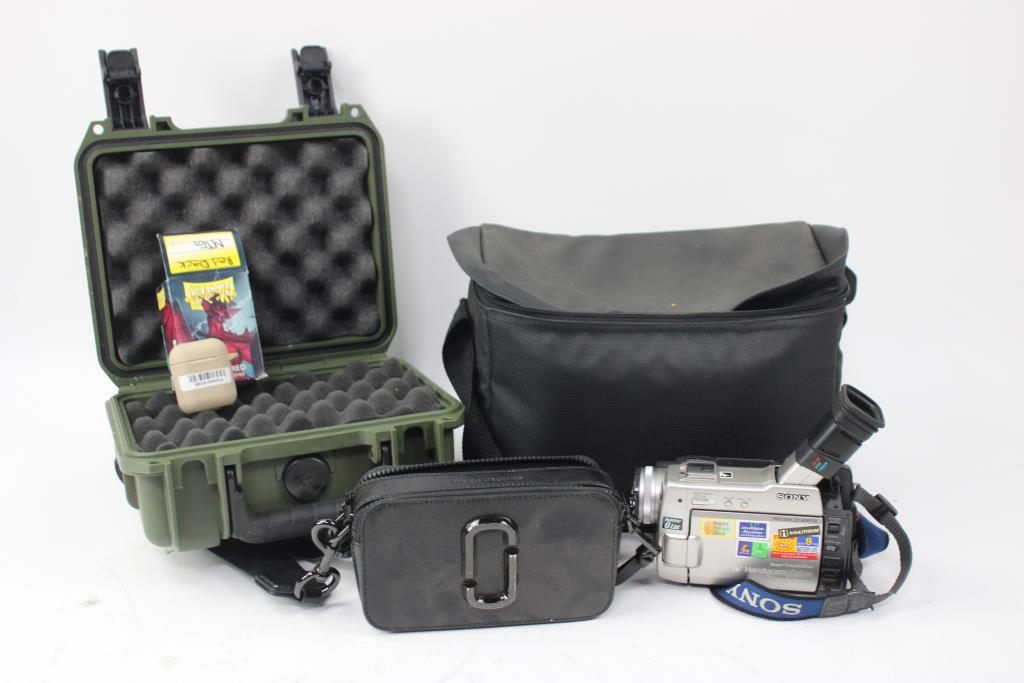Lot Of Misc, Sony Videocamera, Magic Trading Cars, Marc Jacobs Bag And ...