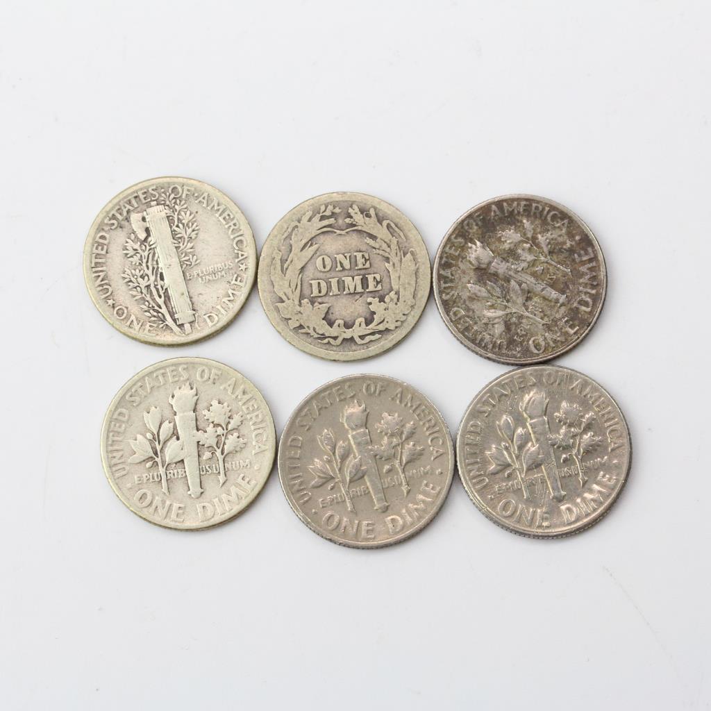 Lot Of U.S. Dimes, 6 Pieces | Property Room