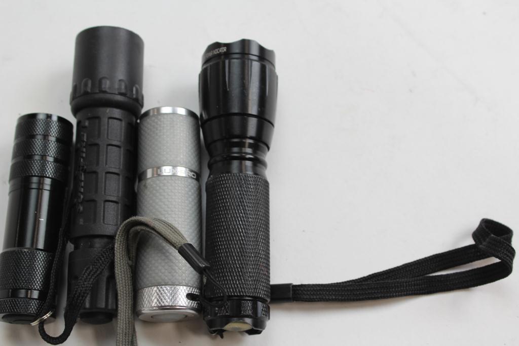 Lux-Pro, TechLite, Sure-Fire, PT Flashlights; 4 Items | Property Room