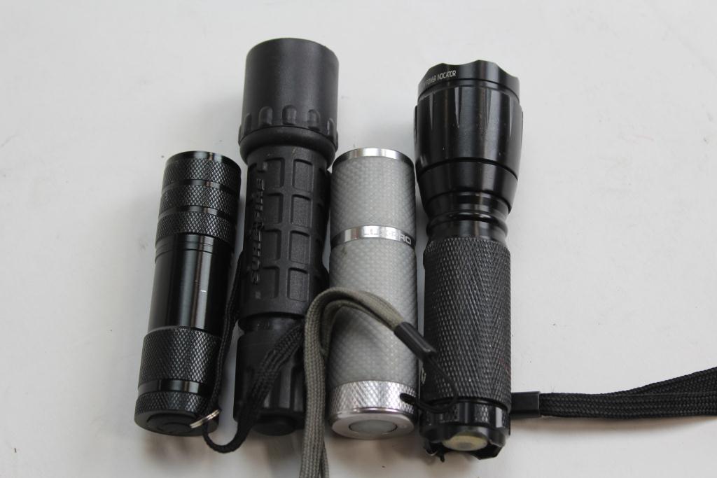 Lux-Pro, TechLite, Sure-Fire, PT Flashlights; 4 Items | Property Room