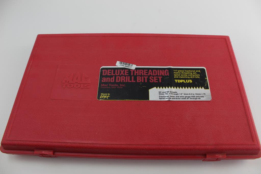 Mac Tools Deluxe Threading And Drill Bit Set 10 Plus Pieces | Property Room