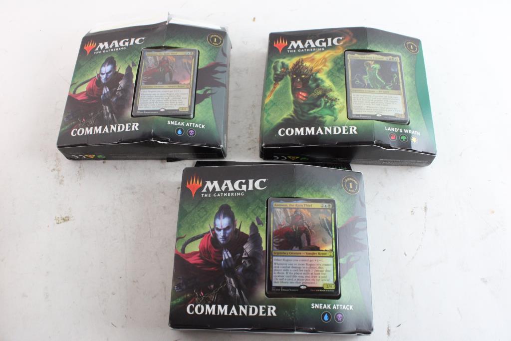 Magic The Gathering Commander Decks, 3 Pieces | Property Room