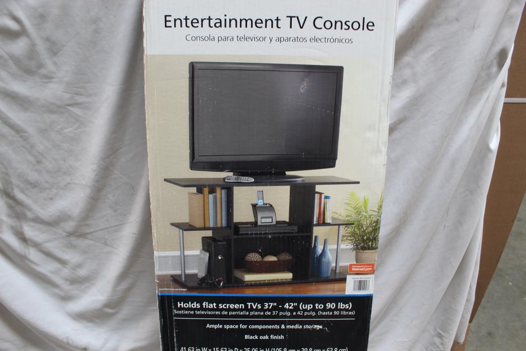 Mainstays Entertainment Tv Console Black Oak Finish Componet & Media ...