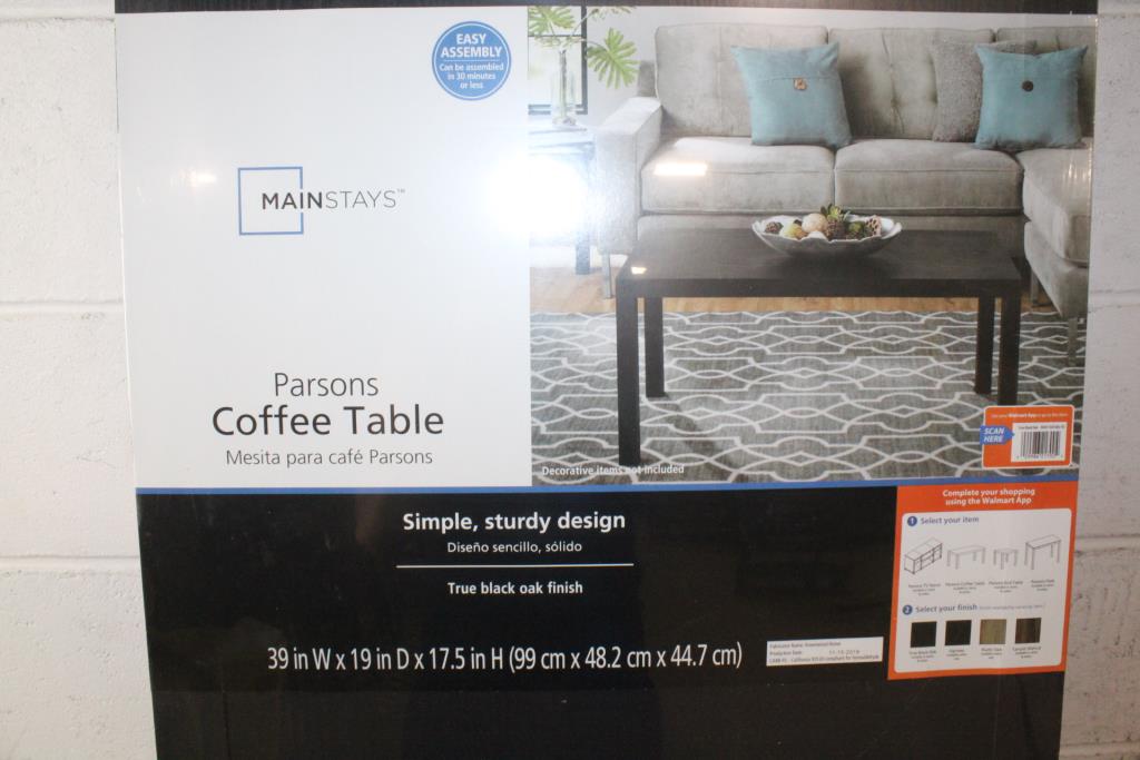 Mainstays Parsons Coffee Table | Property Room