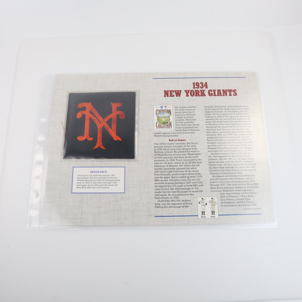 Major League Baseball 1934 New York Giants Patch | Property Room