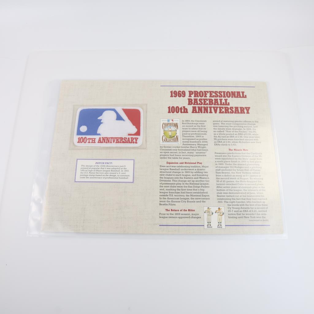 Major League Baseball 1969 Professional Baseball 100th Anniversary ...