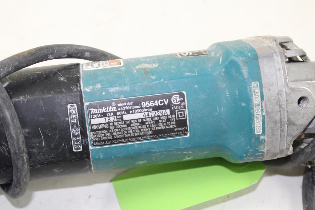 Makita 13 Amp SJS High-Power Angle Grinder, Corded, Model 9564cv | Property Room