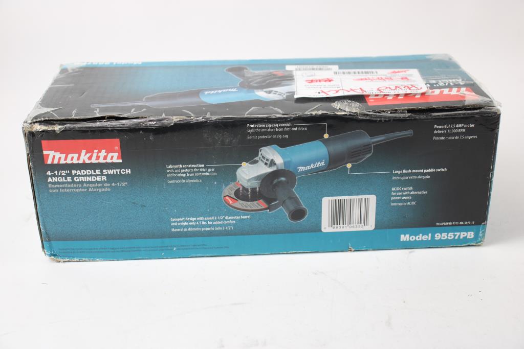 Makita 4 1/2" Paddle Switch Angle Grinder, 9557PB | Property Room