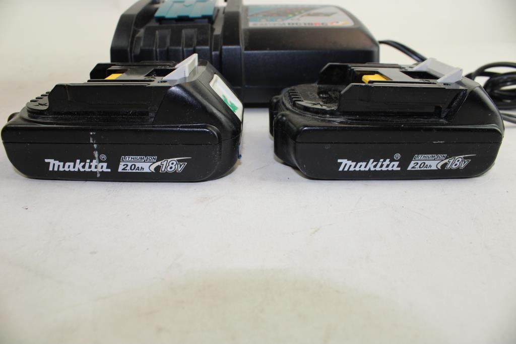 Makita Battery Charger, 2 Battery Pack 3 Pieces | Property Room