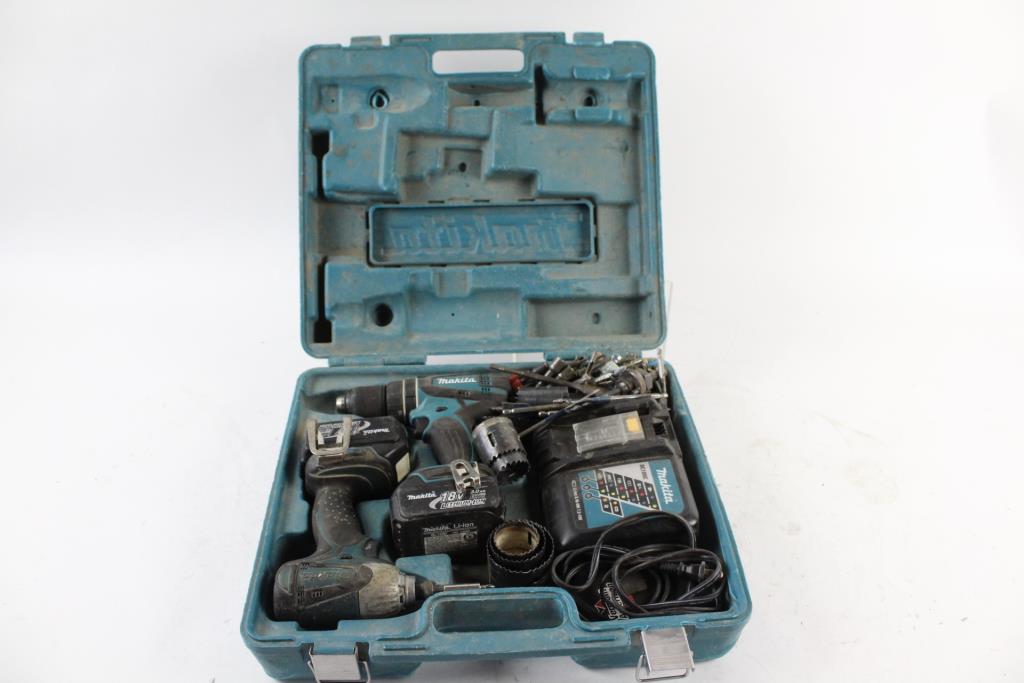 Makita Cordless Drills Inside Case With Attachments, 5+ Pieces ...
