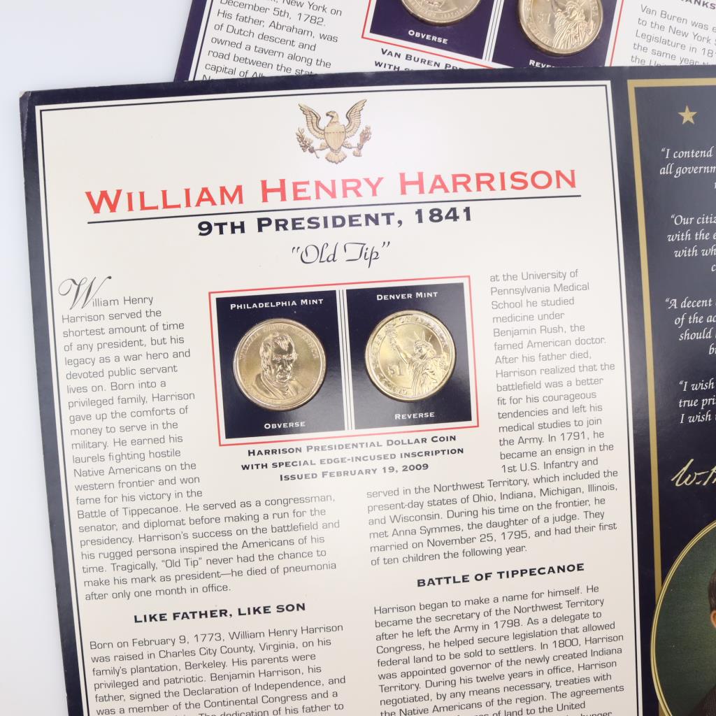 Martin Van Buren 8th President P&D Mint One Dollar Coins, 2 Pieces ...