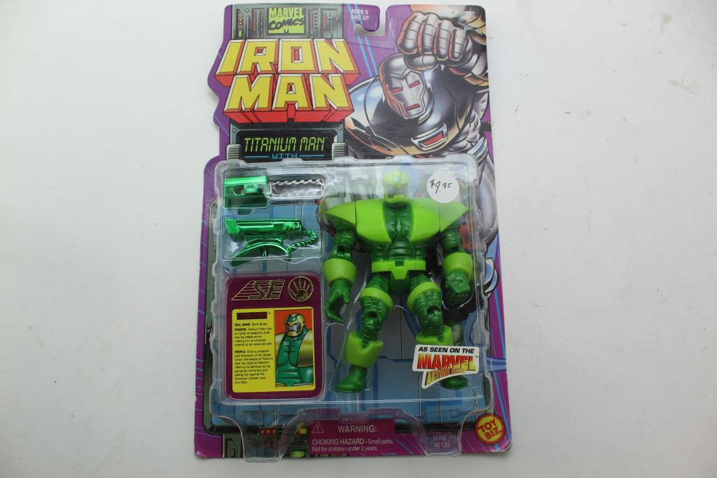 Marvel Comics Action Figures: Stegron, Iron Man Titanium Man: 2 Items ...