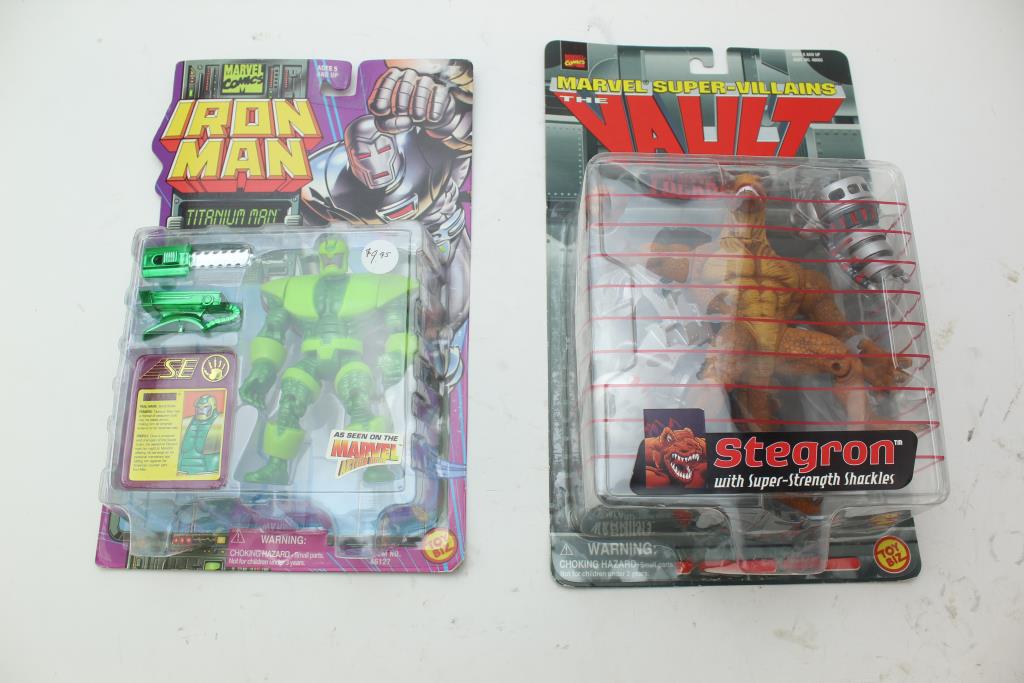 Marvel Comics Action Figures: Stegron, Iron Man Titanium Man: 2 Items ...