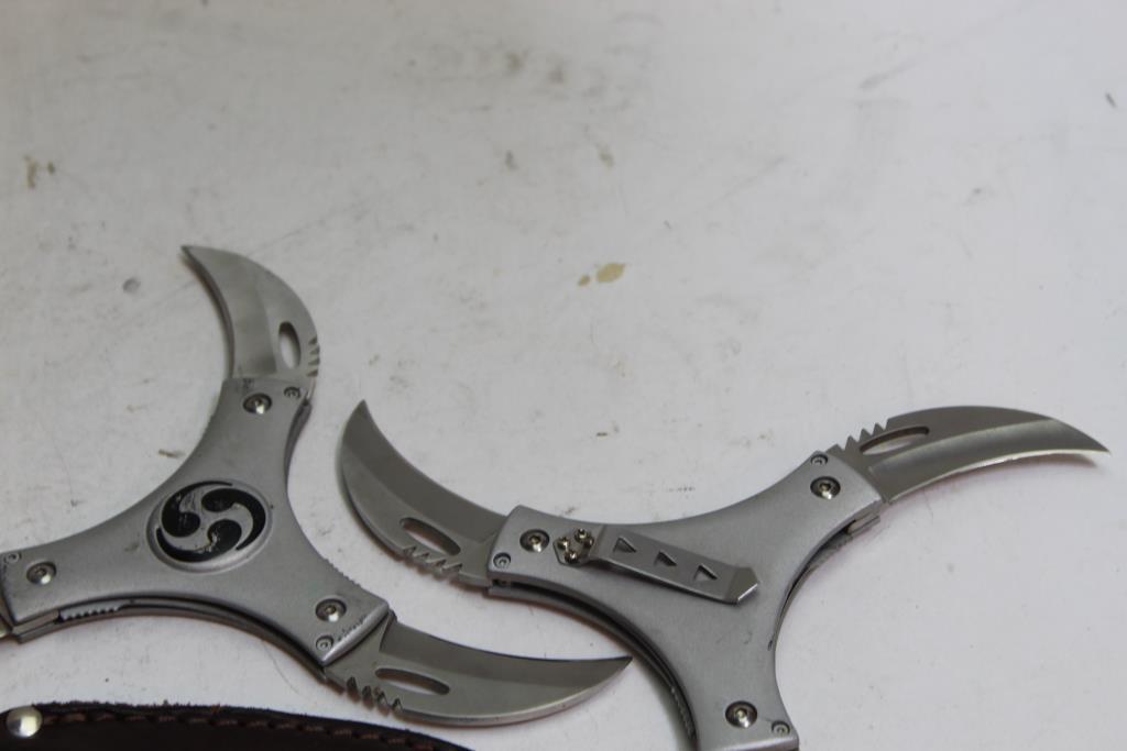 Master Cutlery, Lone Wolf Folding And Fixed Blade Knives 3 Pieces ...