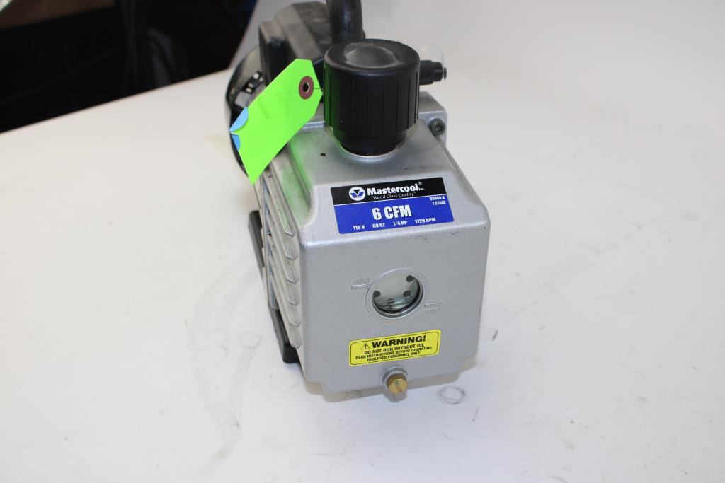 Mastercool 90066-B 6.0 CFM Single Stage High Performance Deep Vacuum ...