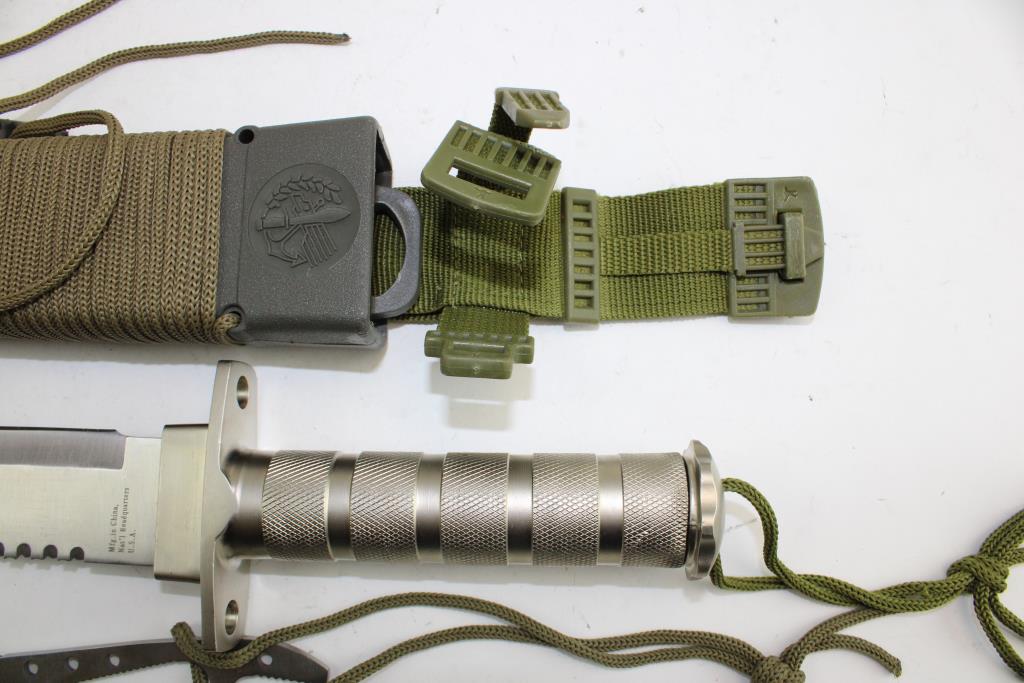 Maxam Nat'l Headquarters U.S.A. Fixed Blade Knife In Sheath | Property Room