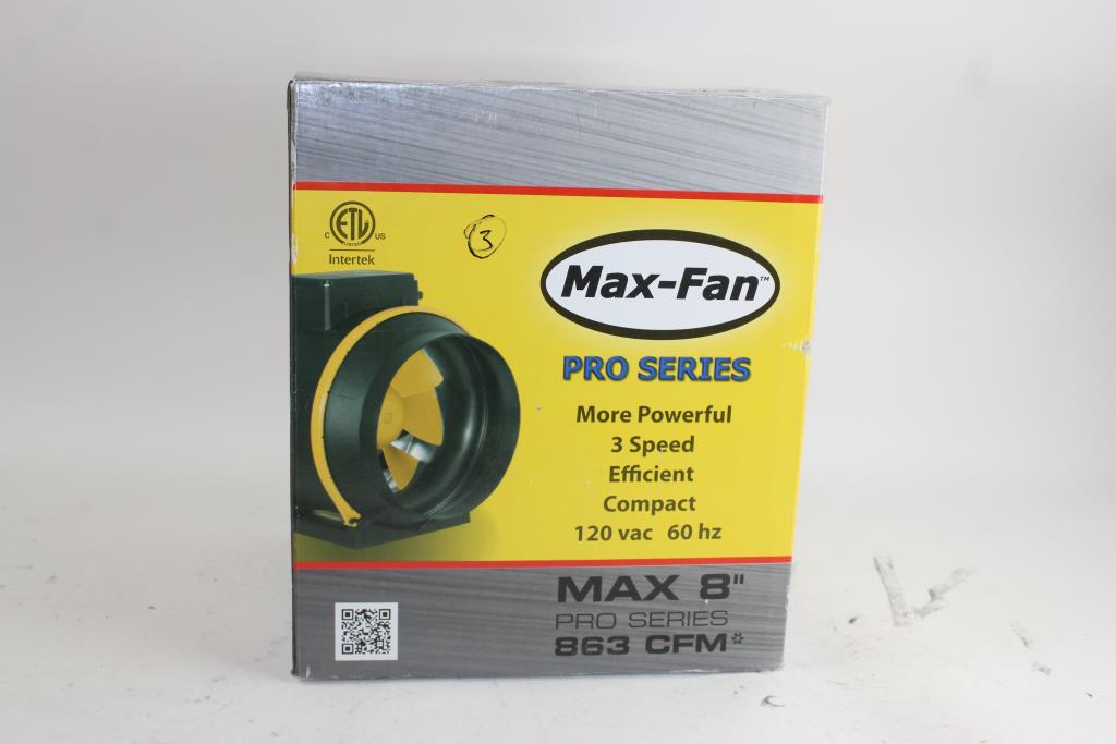 Max-Fan Max 8" Pro Series 863 CFM | Property Room