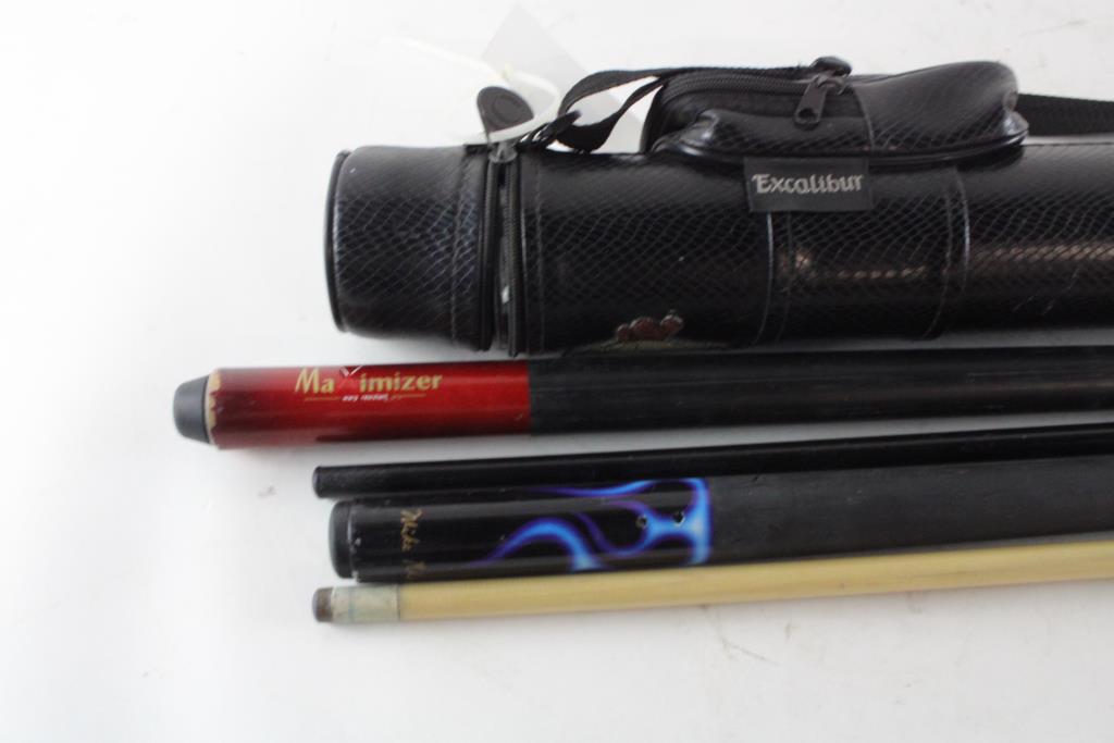 Maximizer, Mike Morrey Pool Cue With Case 2 Pieces | Property Room