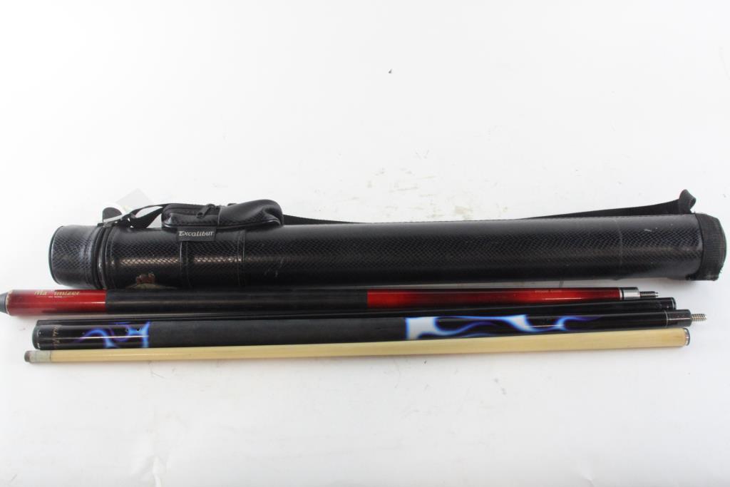 Maximizer, Mike Morrey Pool Cue With Case 2 Pieces | Property Room