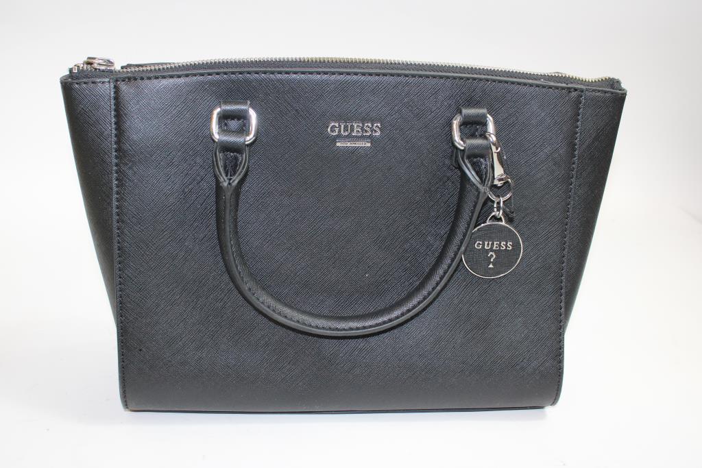 Maylea Brown Leather Duffel Bag And Black Guess Handbag | Property Room