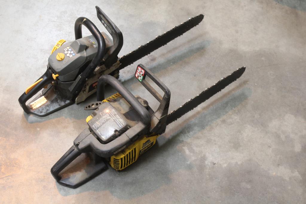 McCullough Eager Beaver 2116av Ryobi Ry10532 Chainsaws 2 Items Property Room