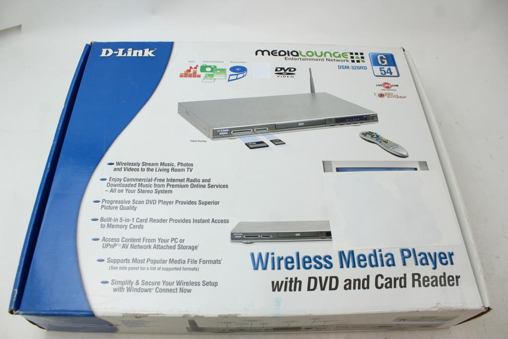Media Lounge D-Link Wireless Media Player With DVD Player & Card Reader ...