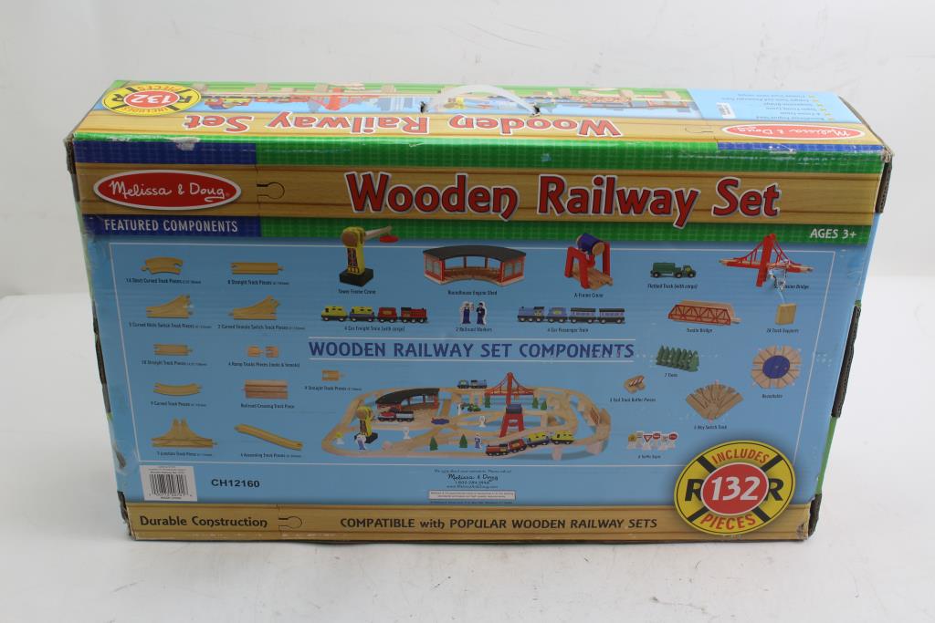 Melissa & Doug Deluxe Wooden Railway Set | Property Room