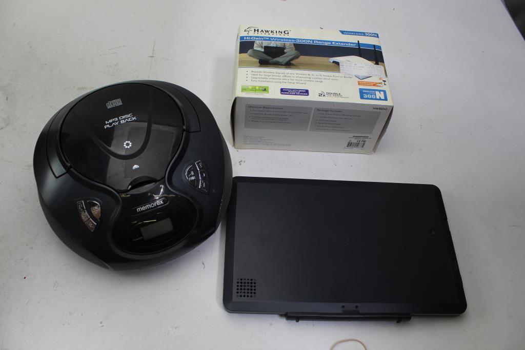 Memorex Cd Player, Hawking Wireless 300n Extender, Rca Tablet And ...