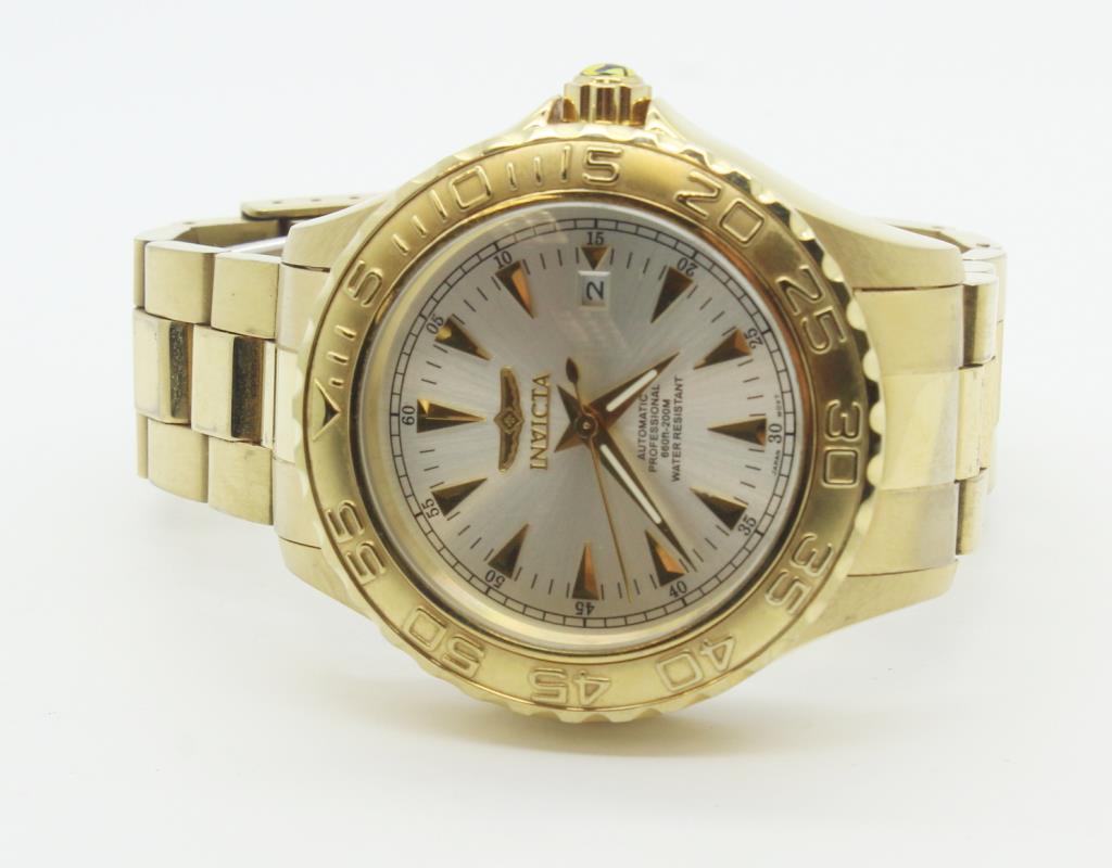 Mens Gold Colored Invicta Watch | Property Room