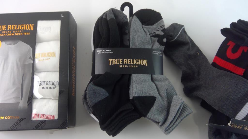 Mens True Religion Socks And Shirts, 3+ Pieces | Property Room