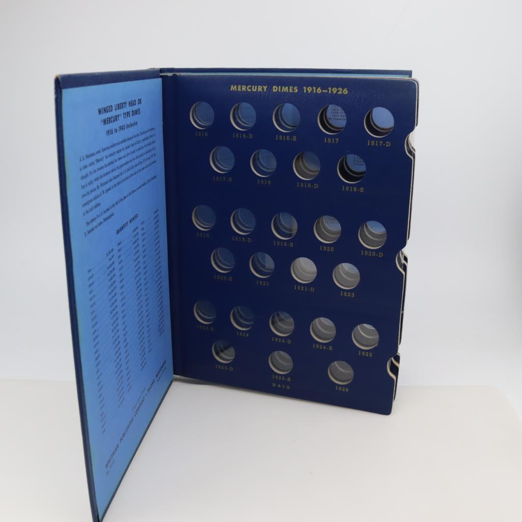 Mercury And Roosevelt Dime Collection Books, 2 Pieces | Property Room