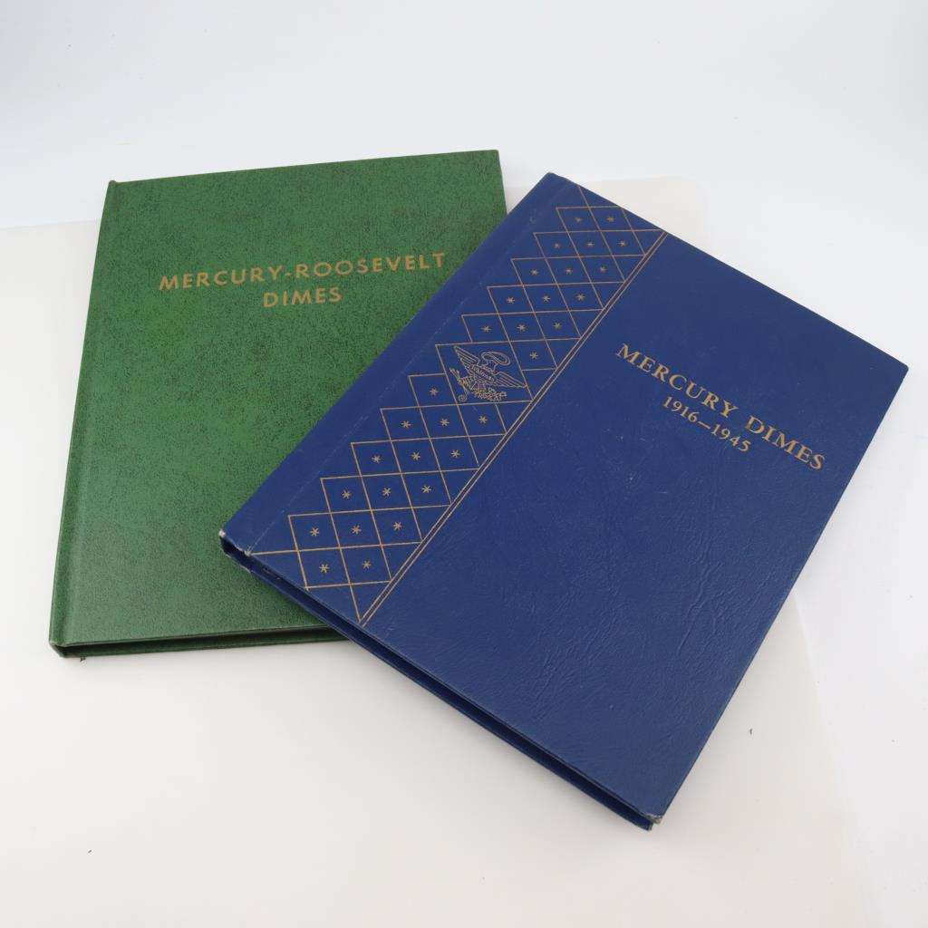 Mercury And Roosevelt Dime Collection Books, 2 Pieces | Property Room