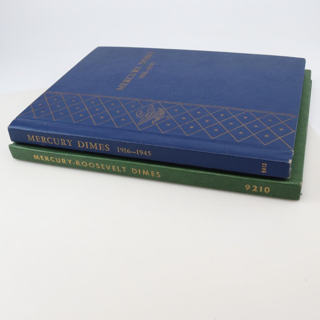 Mercury And Roosevelt Dime Collection Books, 2 Pieces | Property Room