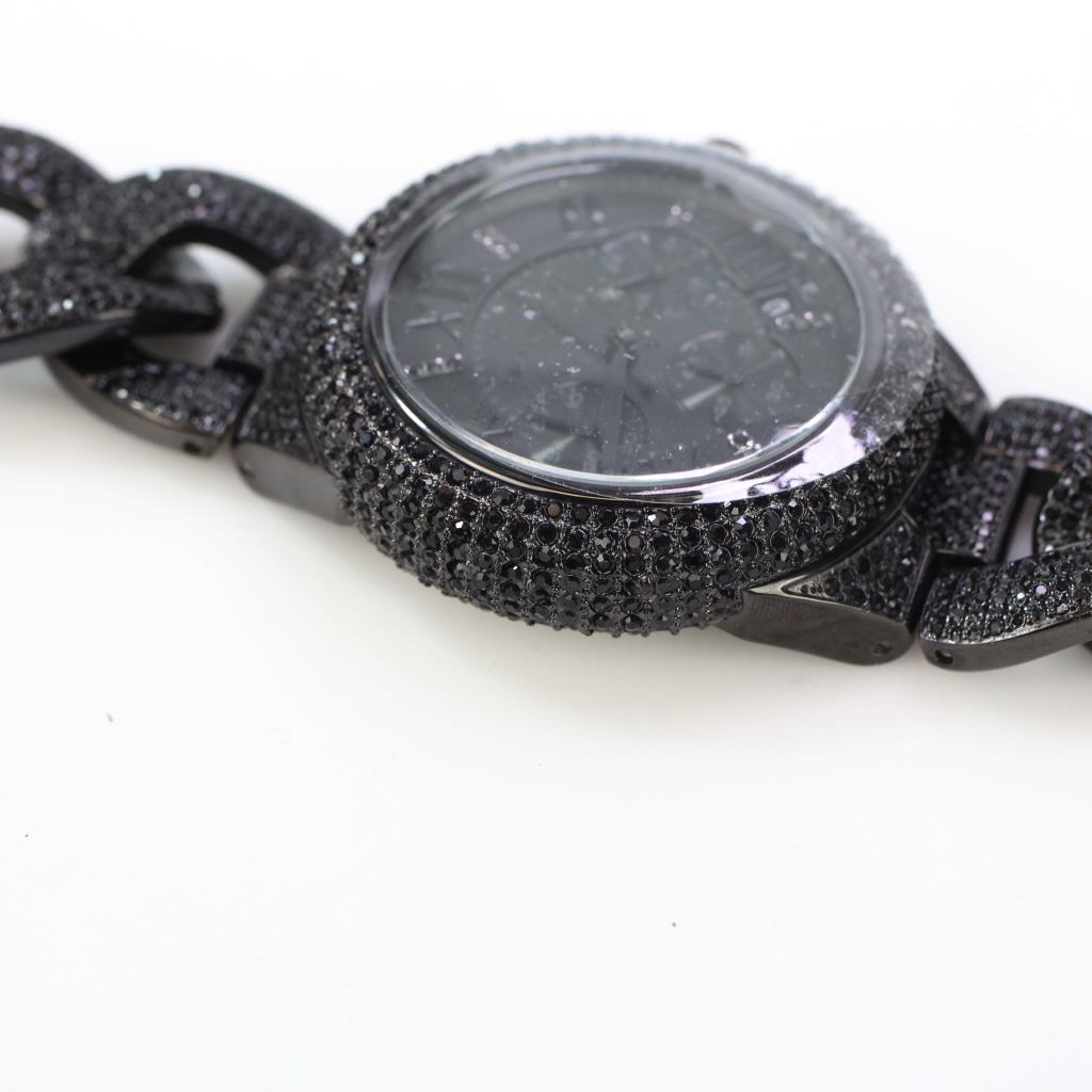 Michael Kors Camille Glitz Black-Tone Chronograph Watch | Property Room