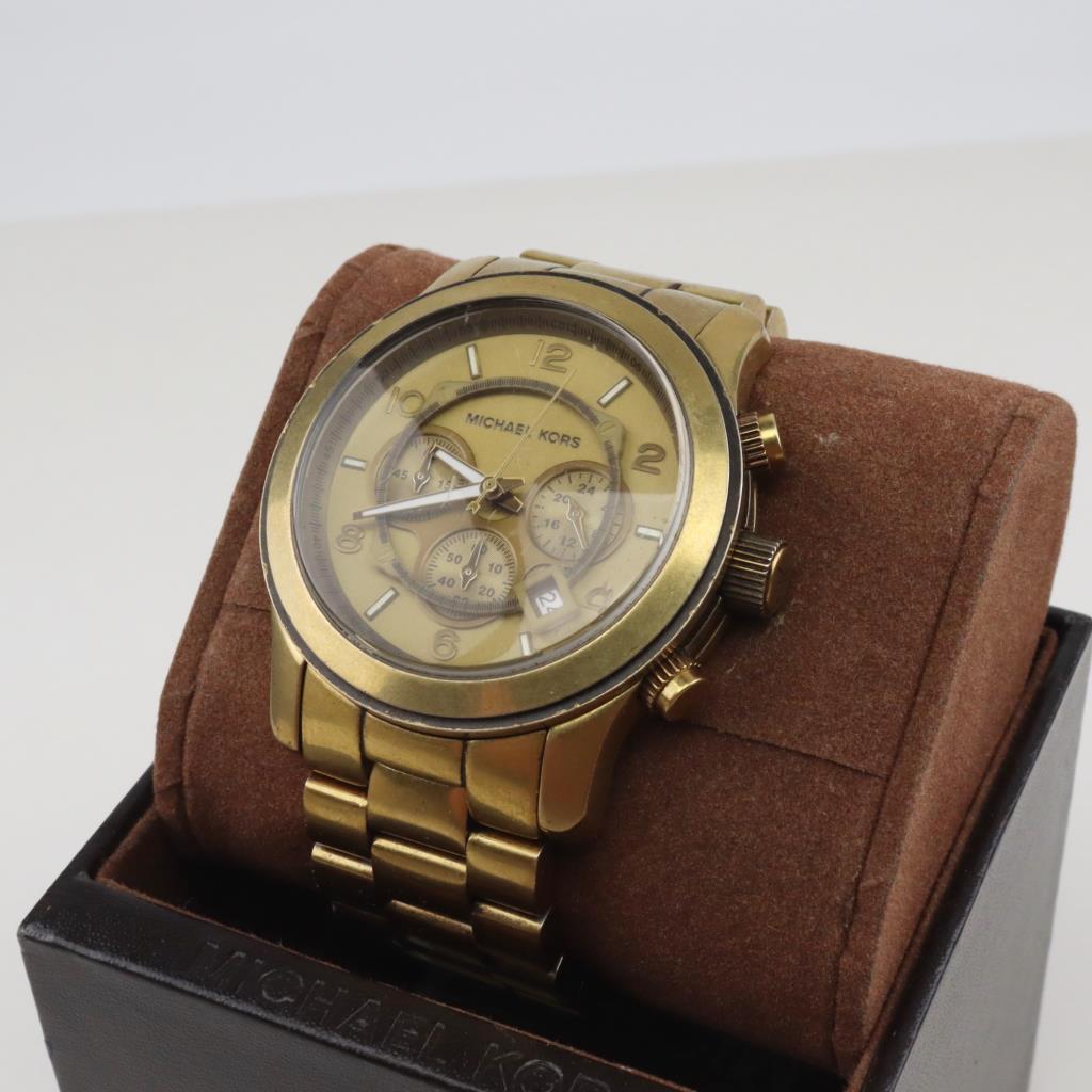 Michael Kors Runway Bronze Tone Chronograph Watch | Property Room