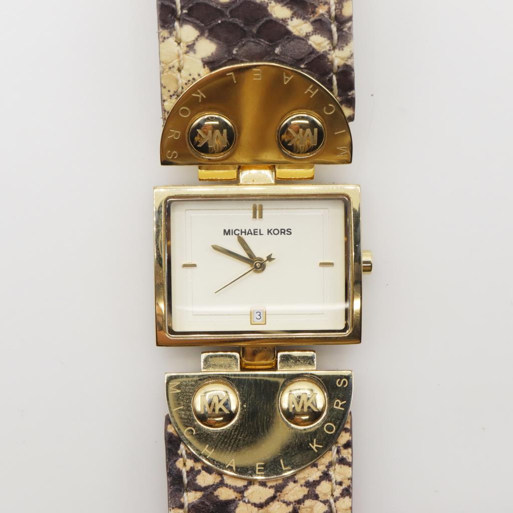 Michael Kors Square Face Leather Band Watch | Property Room