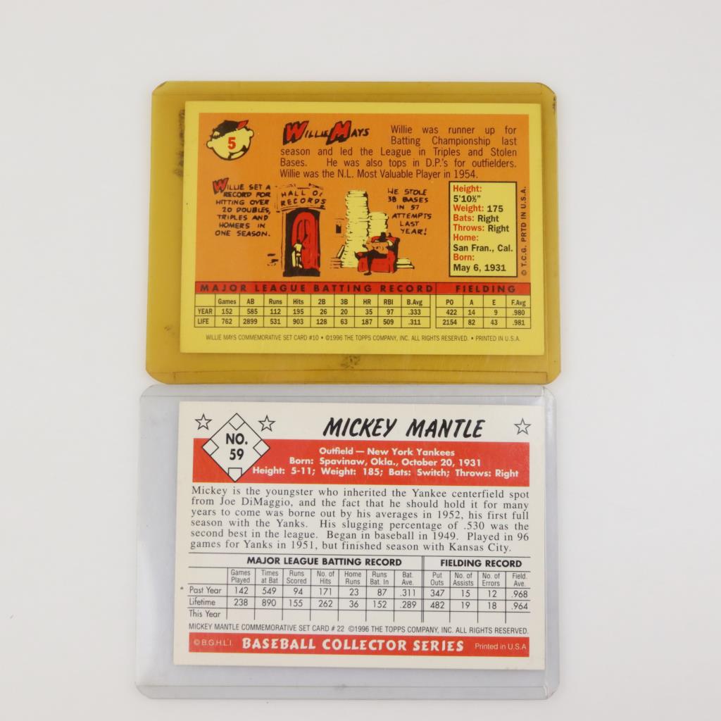 Mickey Mantle & Willie Mays Baseball Cards | Property Room